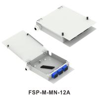 China FTTH Metal Mini Fiber Optic Terminal Box 8 Core Distribution with SC LC Adapters for sale