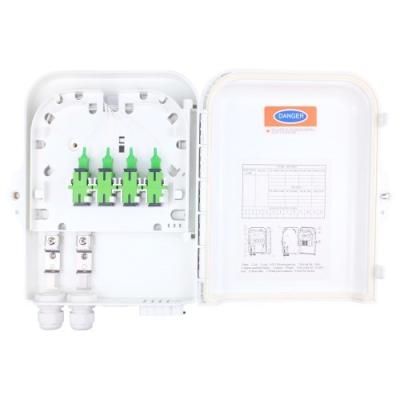 China 8 Cores Outdoor FTTH Fiber Optic Distribution Box Wall Pole Mount IP65 227x181x55mm for sale