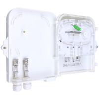 China 8 Cores Outdoor FTTH Fiber Optic Distribution Box Wall Pole Mount IP65 227x181x55mm for sale