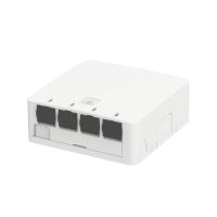 China Indoor FTTX 4 Cores Plastic Fiber Optic Faceplate Socket Panel with SC Connector Type for sale