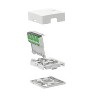 China Indoor FTTX 4 Cores Plastic Fiber Optic Faceplate Socket Panel with SC Connector Type for sale