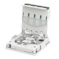 China Indoor FTTX 4 Cores Plastic Fiber Optic Faceplate Socket Panel with SC Connector Type for sale