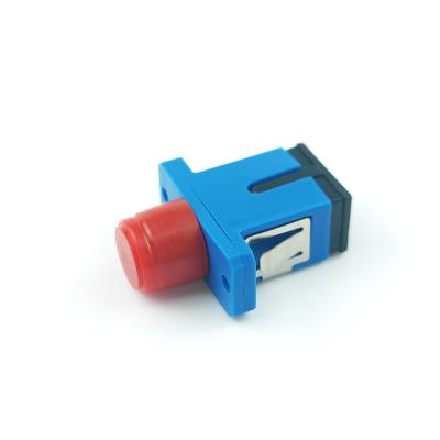 China FTTH Hybrid Optic Fiber Adapter Coupler Zirconia Sleeve SC FC Connector 0.2dB Insertion Loss for sale
