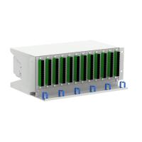 China Gray RAL 7035 4U 144 Cores 19 Inch Fiber Optic Patch Panel ODF Cold Rolled Steel for sale
