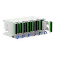 China Gray RAL 7035 4U 144 Cores 19 Inch Fiber Optic Patch Panel ODF Cold Rolled Steel for sale