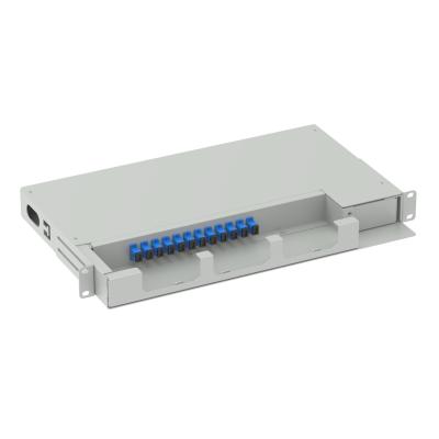China 19 Inch Swing Patch Panel Fiber Optic 12 Cores SC UPC ODN Network Equipment for sale