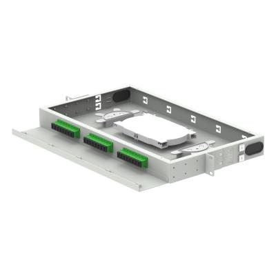 China FTTH 96 Core Optical Distribution Frame 19 Inch Patch Panel with LC Adapter for sale