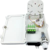 China FTTH IP65 Outdoor 4 Cores Fiber Optic Termination Box Wall Mount Gray 191x120x44mm for sale