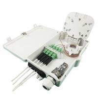 China FTTH IP65 Outdoor 4 Cores Fiber Optic Termination Box Wall Mount Gray 191x120x44mm for sale