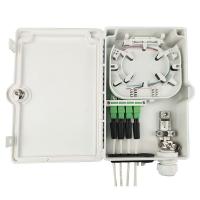China FTTH IP65 Outdoor 4 Cores Fiber Optic Termination Box Wall Mount Gray 191x120x44mm for sale