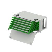 China 12-144 Cores Cold Rolled Steel 19-Inch Fiber Optic Patch Panel for Rack Mount for sale