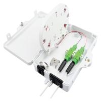 China Network Distribution Access Outdoor FTTH IP65 Fiber Optic Termination Box 2 Cores PC ABS for sale