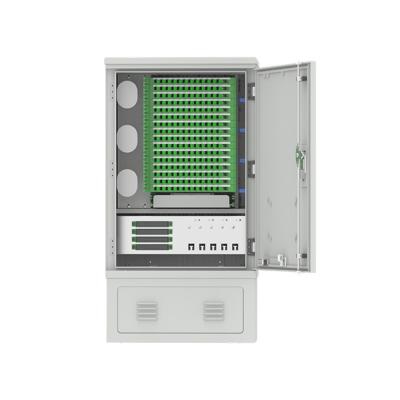 China Outdoor FTTH Fiber Distribution Cabinet 144 Cores SMC IP65 Ground Pole Mount for sale