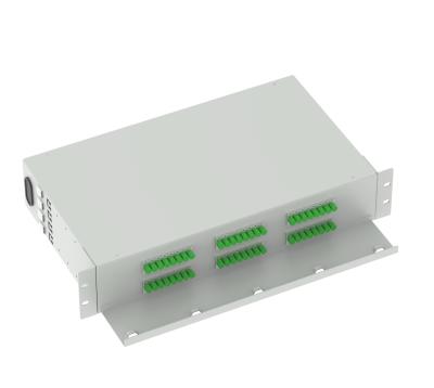 China FC APC Optical Distribution Frame 48 Ports 19 Inch Patch Panel Ideal for FTTX and Network for sale