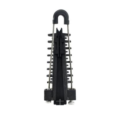 China PA1500 FTTH Cable Anchoring Clamp High Tension Plastic Wed Type for 25-50 mm2 Conductors for sale