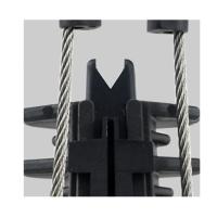 China PA1500 FTTH Cable Anchoring Clamp High Tension Plastic Wed Type for 25-50 mm2 Conductors for sale