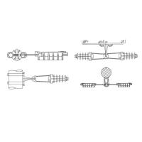 China PA1500 FTTH Cable Anchoring Clamp High Tension Plastic Wed Type for 25-50 mm2 Conductors for sale