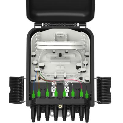 China 8-Port Fiber Optic Distribution Box Wall/Pole Mountable for Network FTTX IP65 Outdoor for sale