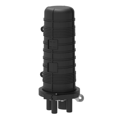 China 96 Cores Fiber Optic Splice Closure Black PP Material IP68 FTTH Cable Joint Box for sale