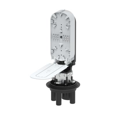 China 96 Cores Fiber Optic Splice Closure Box Black PP IP68 for Aerial Direct Buried for sale