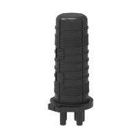China 96 Cores Fiber Optic Splice Closure Box Black PP IP68 for Aerial Direct Buried for sale