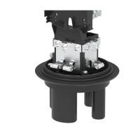 China 96 Cores Fiber Optic Splice Closure Box Black PP IP68 for Aerial Direct Buried for sale