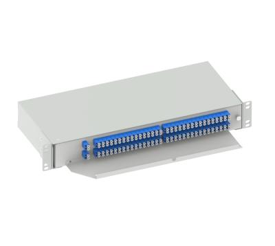 China 19inch Fiber Optic Splitter Patch Panel ODF Swing Type 1:4 to 1:64 for FTTX Networks for sale