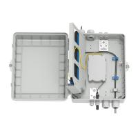 China Gray IP65 Fiber Optic Distribution Box 48 Cores Splice Capacity Outdoor Network for sale
