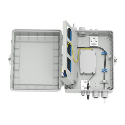 China Gray IP65 Fiber Optic Distribution Box 48 Cores Splice Capacity Outdoor Network for sale