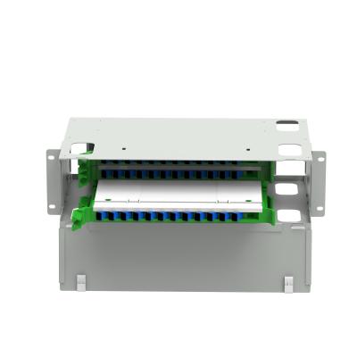 China 48 Port SC Fiber Optic Distribution Patch Panel 19 Inch Rack Mount 122x482x255mm for sale