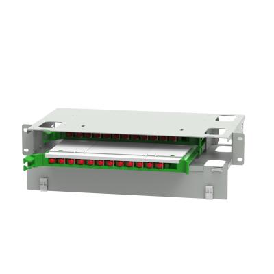 China 24 Port FC Fiber Optic Patch Panel 19 Inch Rack Mount 70x482x255mm Cold Rolled Steel for sale