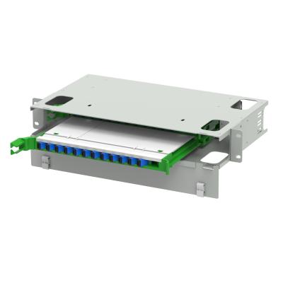 China 24 Port SC Fiber Optic Distribution Patch Panel 19 Inch Rack Mount 70x482x255mm for sale