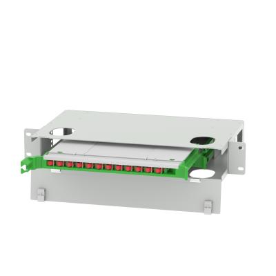 China 24 Port FC Fiber Optic Patch Panel 19 Inch Rack Mount 70x482x255mm ODF for sale