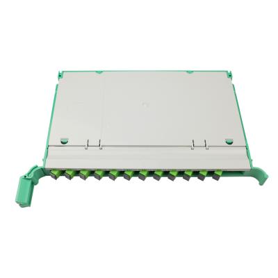 China ODN Network SC Type 12 Ports Fiber Distribution Patchpanel with Used Feature RAL 7035 for sale