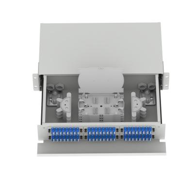 China 5 LC Type 2U 96 Port Optic Fiber Distribution Patchpanel for FTTX Connector Type LC for sale