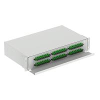 China Black 48-Port SC Type 2U Fiber Distribution Patchpanel for Data Center Applications for sale