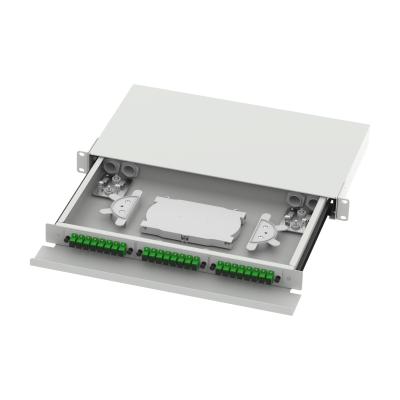 China SC Type 1U 24 Port Optic Fiber Distribution Patchpanel for FTTX White and ' Choice for sale