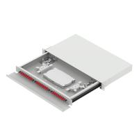 China 24 Port FC Fiber Optic Patch Panel 1U 19 Inch Rack Mount for Data Center FTTX for sale