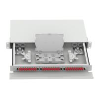 China 24 Port FC Fiber Optic Patch Panel 1U 19 Inch Rack Mount for Data Center FTTX for sale