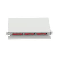 China 24 Port FC Fiber Optic Patch Panel 1U 19 Inch Rack Mount for Data Center FTTX for sale
