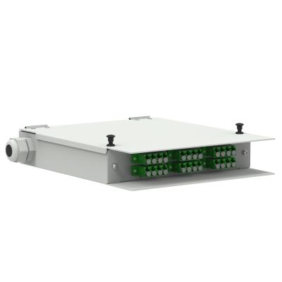 China 12 Cores LC APC Fiber Optic Terminal Box Wall Mountable FTTH Distribution Box 200x168x35mm for sale