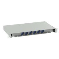 China FTTX White SC Type Fiber Distribution Patchpanel 19 Inch 24 Ports Rack Mount for sale