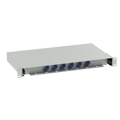 China FTTX White SC Type Fiber Distribution Patchpanel 19 Inch 24 Ports Rack Mount for sale
