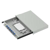 China FTTX White SC Type Fiber Distribution Patchpanel 19 Inch 24 Ports Rack Mount for sale
