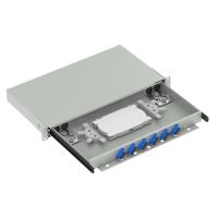 China FTTX White SC Type Fiber Distribution Patchpanel 19 Inch 24 Ports Rack Mount for sale