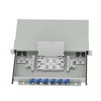 China FTTX White SC Type Fiber Distribution Patchpanel 19 Inch 24 Ports Rack Mount for sale