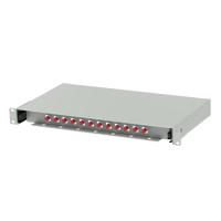 China FC Type Fiber Optic Distribution Patch Panel 19 Inch 1U 24 Ports for Data Center ODN for sale