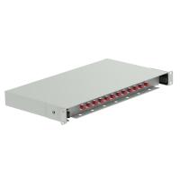 China FC Type Fiber Optic Distribution Patch Panel 19 Inch 1U 24 Ports for Data Center ODN for sale