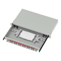 China FC Type Fiber Optic Distribution Patch Panel 19 Inch 1U 24 Ports for Data Center ODN for sale