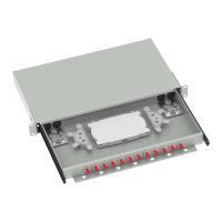 China FC Type Fiber Optic Distribution Patch Panel 19 Inch 1U 24 Ports for Data Center ODN for sale
